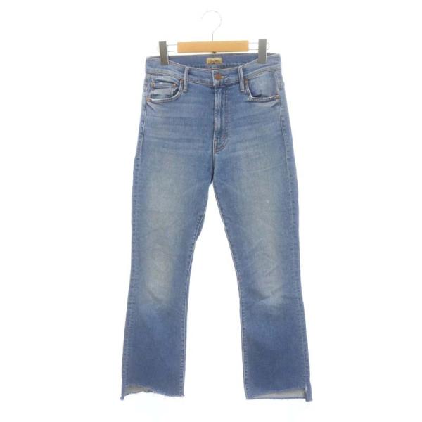 マザー mother INSIDER CROP STEP FRAY デニムパンツ ジーンズ ストレート カットオフ ジッパーフライ 26 ライトブルー /DO ■OS ■SH レディース【ブランド】マザー mother【表記サイズ】26（日...