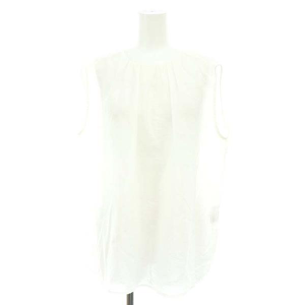 ルーニィ LOUNIE Vネックブラウス ノースリーブ プルオーバー 36 オフホワイト /DO ■OS レディース【ブランド】ルーニィ LOUNIE【表記サイズ】36（日本サイズS相当）【実寸サイズ】身幅：54cm　総丈：59.5cm　　...