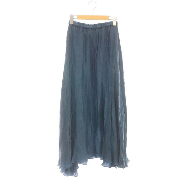 メドモワゼル パリ SKIRT ASHTON ギャザースカート フレアスカート ロング マキシ丈 イレギュラーヘム 36 深緑 レディース【ブランド】メドモワゼル パリ MES DEMOISELLES PARIS【表記サイズ】36（日本サイ...