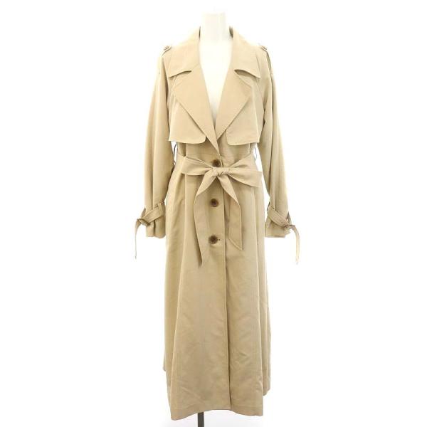 ダズリン dazzlin 22SS バックボタンプリーツトレンチコート ロング F ベージュ /MF ■OS レディース【ブランド】ダズリン dazzlin【表記サイズ】F【実寸サイズ】身幅：47cm　着丈：120cm　ゆき丈：76cm　　...