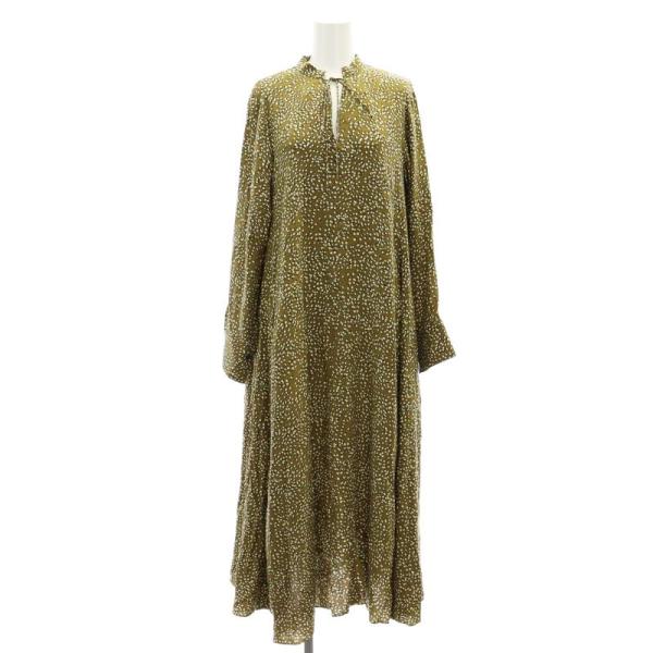 イエナ IENA IPEKERリボンフレアワンピース 長袖 ロング 総柄 36 キャメル /NR ■OS レディース【ブランド】イエナ IENA【表記サイズ】36（日本サイズS相当）【実寸サイズ】肩幅：39.5cm　身幅：44cm　袖丈：5...