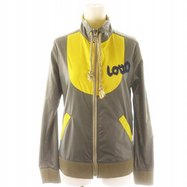 イッペイ タケイ ippei takei リブ切替ブルゾン ジャケット ジップアップ 切替 グレー 黄 イエロー /DF ■OS レディース【ブランド】イッペイ タケイ ippei takei【表記サイズ】表記なし【実寸サイズ】身幅：43c...