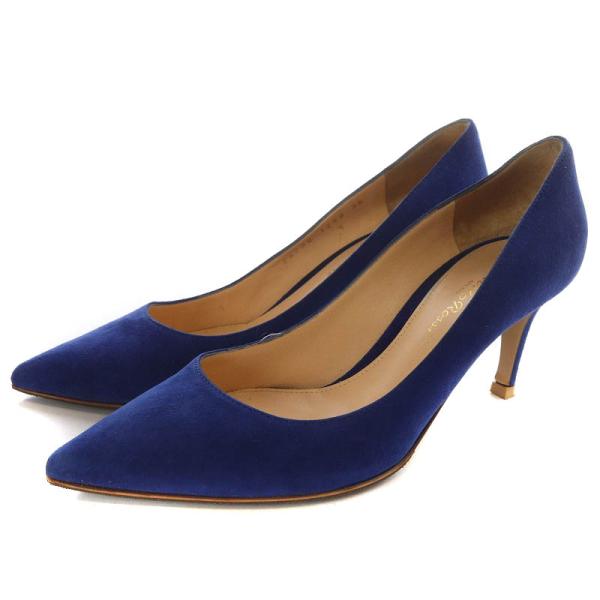 ジャンヴィトロッシ Gianvito Rossi ジャンヴィトロッシ camoscio スエード ポインテッド パンプス 36 23cm 青 ブルー /SR2 レディース【ブランド】ジャンヴィトロッシ Gianvito Rossi【表記サイ...