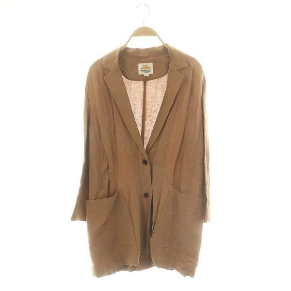 ベッド&amp;ブレックファスト BED&amp;BREAKFAST テーラードジャケット アウター 薄手 リネン シルク混 USUAL M ベージュ /NR ■OS レディース【ブランド】ベッド&amp;ブレックファスト BED&amp;...