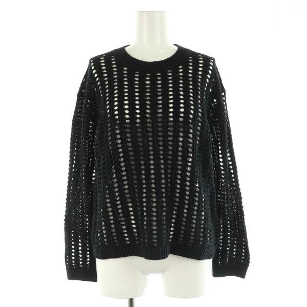 セオリーリュクス theory luxe 24SS Lineco Iris ローゲージリネンニット プルオーバー カットソー 長袖 リネン混 38 黒 ブラック【ブランド】セオリーリュクス theory luxe【表記サイズ】38 (日本サ...