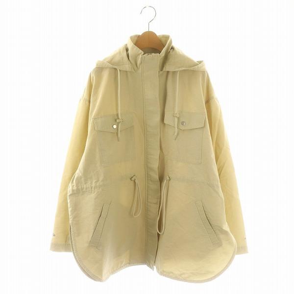 アーシー earthy 23SS ラウンジドレス取扱い 撥水加工付き フーディブルゾン ジャケット F ベージュ /DF ■OS レディース【表記サイズ】F【実寸サイズ】肩幅：58cm　身幅：68cm　着丈：76cm　袖丈：54.5cm　　...