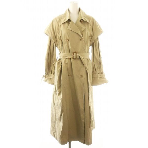 リエルリシェ RIELLE riche トレンチコート ロング ベルト付き ベージュ /HK ■OS レディース【表記サイズ】サイズ表記なし【実寸サイズ】肩幅：36cm　身幅：57cm　着丈：124cm　袖丈：64cm　　【素材】綿50％ポ...