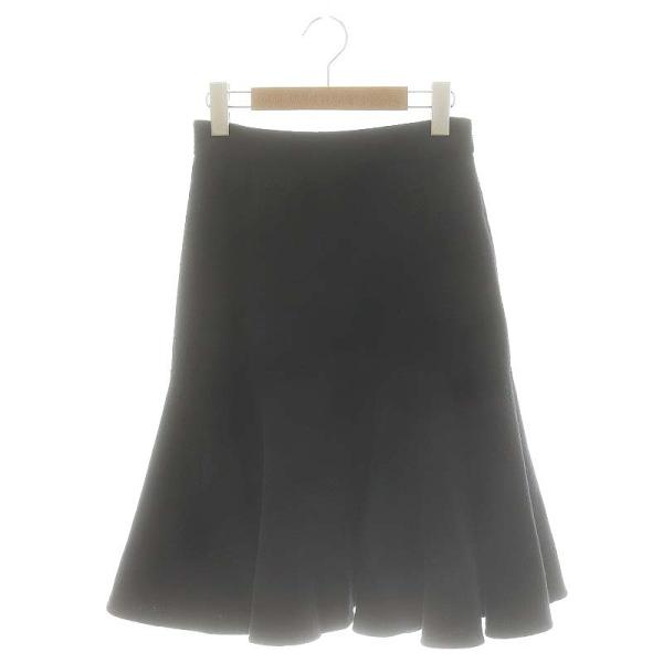 ダイアグラム グレースコンチネンタル 22AW ジャージフリルスカート 膝丈 ウール 36 黒 ブラック /MI ■OS レディース【ブランド】ダイアグラム グレースコンチネンタル Diagram GRACE CONTINENTAL【表記サ...