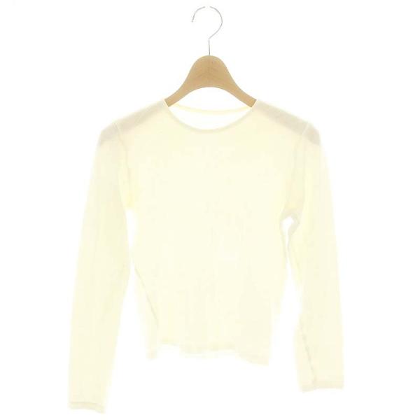 トゥモローランド TOMORROWLAND BASE RANGE OMO LONG SLEEVE ベロアロングスリーブトップス ニット カットソー 長袖 オフホワイト /DO ■OS レディース【ブランド】トゥモローランド TOMORROW...