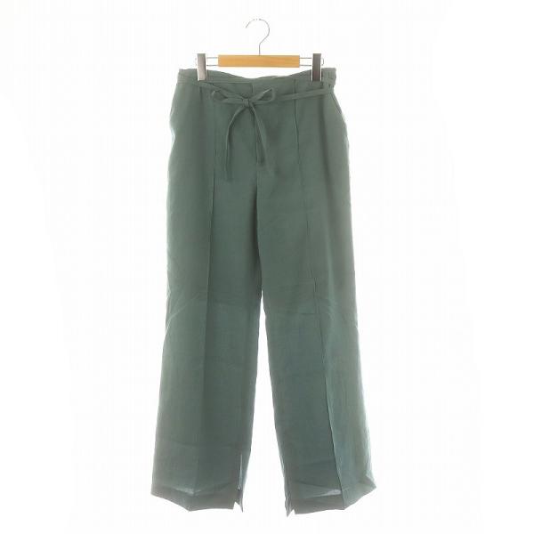 ルシェルブルー LE CIEL BLEU 22SS Tie Waist Pants パンツ フレア スリット センタープレス ジッパーフライ 36 モスグリーン /DO ■OS レディース【ブランド】ルシェルブルー LE CIEL BLEU...