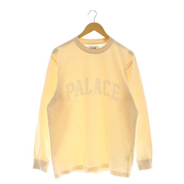 パレス CRACK ME UP DROP SHOULDER LONGSLEEVE ロングスリーブTシャツ カットソー 長袖 ロゴプリント L アイボリー 白 メンズ【ブランド】パレス Palace【表記サイズ】L【実寸サイズ】肩幅：50cm...