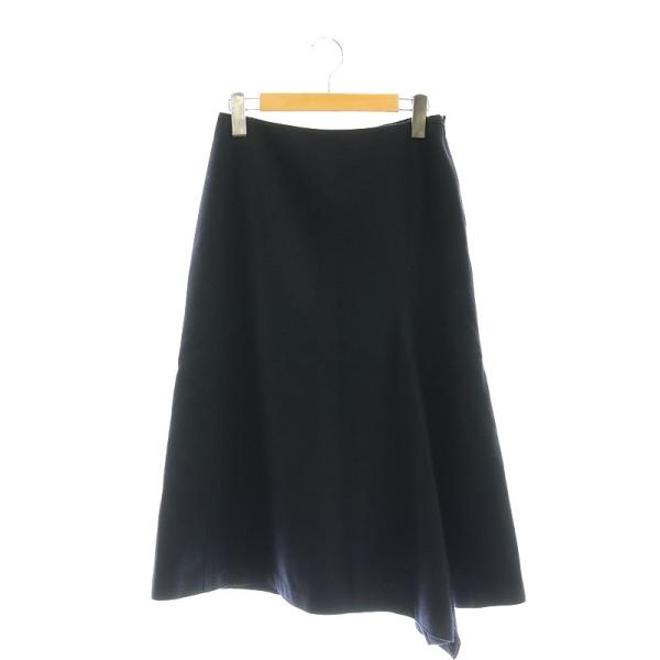 23区 オンワード樫山 vingt-trois ウール圧縮スムース アシンメトリー フレアスカート ミモレ丈 38 M 紺 ネイビー SKWONW0417 /KO【ブランド】23区 オンワード樫山【表記サイズ】38（M相当）【実寸サイズ】ウ...