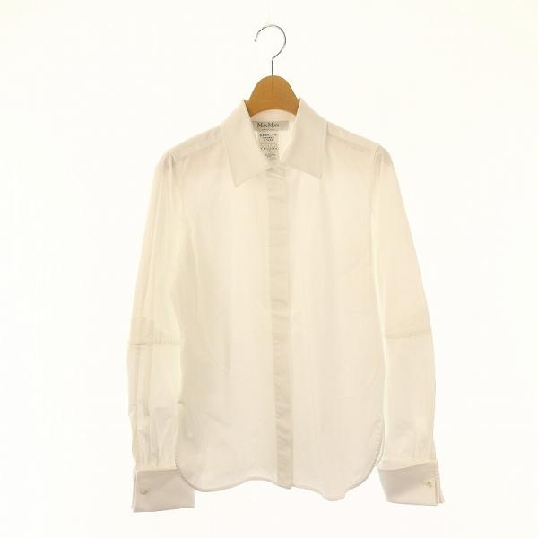 マックスマーラ MAX MARA SFILATA ビッグカフスシャツ ブラウス 長袖 コットン US2 XS 白 ホワイト /YQ ■OS レディース【ブランド】マックスマーラ MAX MARA【表記サイズ】US2（日本サイズXS相当）【実...