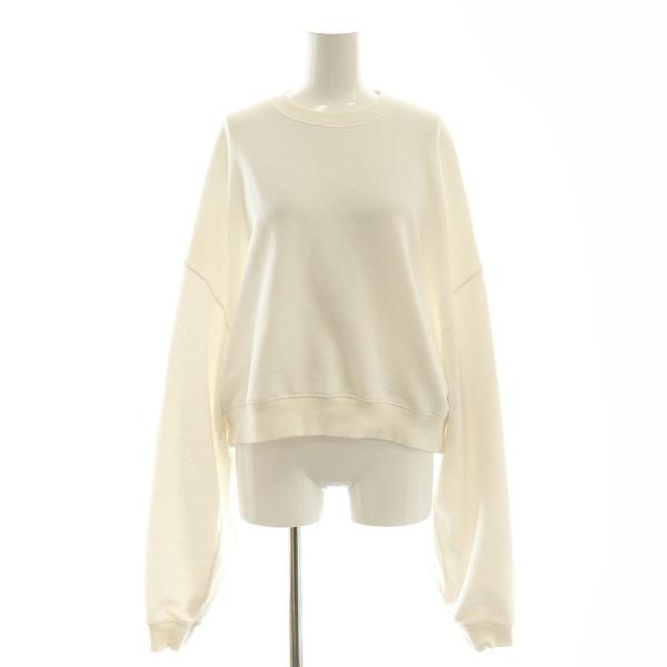 プレ PRE AP STUDIO別注 24SS クロップドビッグスリーブスウェットプルオーバー トレーナー 長袖 裏パイル 白 ホワイト レディース【表記サイズ】サイズの記載なし【実寸サイズ】着丈：49cm　ゆき丈：96cm　裾幅：51cm...