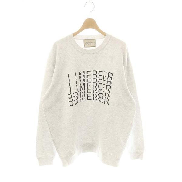 ジェイジェイマーサー J.J. Mercer ROGOスウェット トレーナー 長袖 コットン グレー /NR ■OS レディース【表記サイズ】サイズの記載なし【実寸サイズ】肩幅：52cm　身幅：59.5cm　着丈：67cm　袖丈：56.5c...