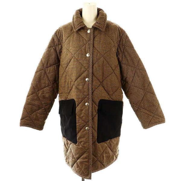 トラディショナルウェザーウェア BF KINGSWAY 中綿コート ジャケット アウター チェック柄 ウール 34 XS 茶 ブラウン /KO ■OS 【ブランド】トラディショナルウェザーウェア Traditional Weatherwea...