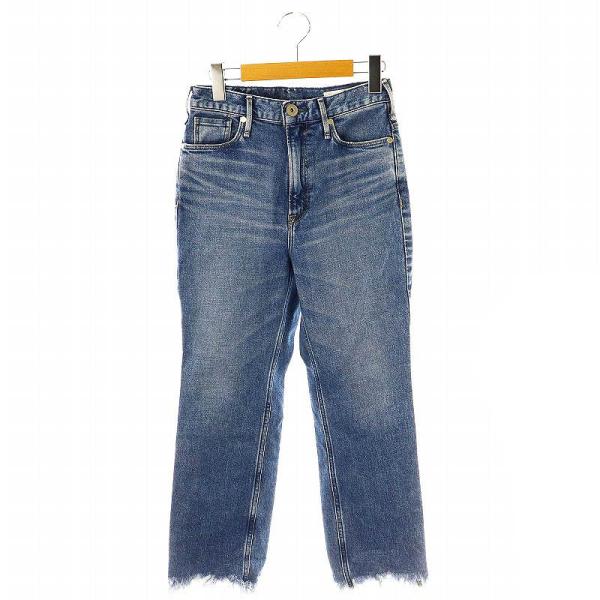 アッパーハイツ THE H-RISE MALLORY MARINE DESTROYカットオフデニムパンツ ジーンズ ストレート 22 青 /MI ■OS レディース【ブランド】アッパーハイツ upper hights【表記サイズ】22【実寸...