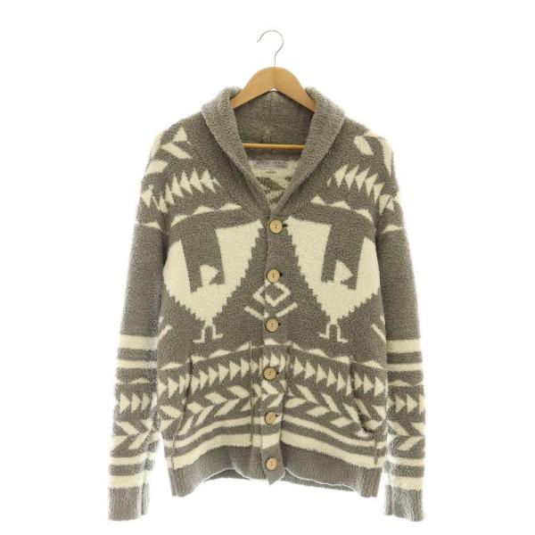 ベアフットドリームス BAREFOOT DREAMS C640 ネイティブ ショールカラーカーディガン S グレージュ オフホワイト /MI ■OS メンズ【ブランド】ベアフットドリームス BAREFOOT DREAMS【表記サイズ】S【実...