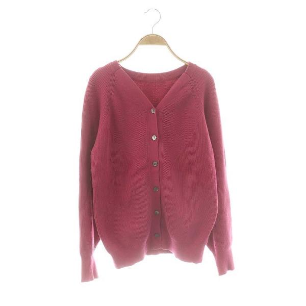 バンヤードストーム BARNYARDSTORM Vネックカーディガン ニット 長袖 0 ピンク /AT ■OS レディース【ブランド】バンヤードストーム BARNYARDSTORM【表記サイズ】0【実寸サイズ】身幅：49cm　着丈：60cm...