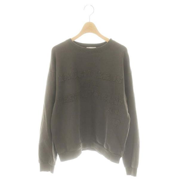 ラグアジェム LAGUA GEM 24AW PATCH WORK WASH スウェット トレーナー チャコールグレー /KO ■OS ■SH レディース【表記サイズ】FREE【実寸サイズ】肩幅：約53cm　身幅：約55cm　袖丈：約55cm...