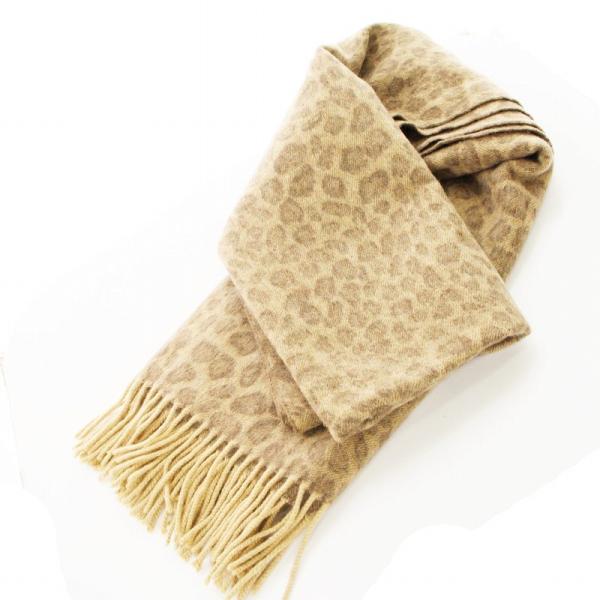 エアーコレクション ayre マフラー ストール アンゴラ混 レオパード柄 茶 /MM ■OF レディース【表記サイズ】-【実寸サイズ】全長（フリンジ含まず）：約180cm　幅：約70cm　　【素材】ウール、アンゴラ【色】茶 ブラウン 【仕...