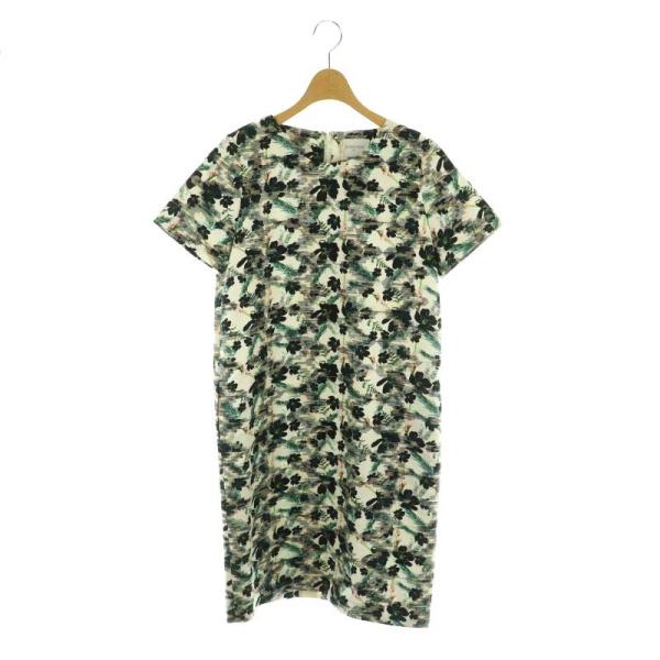 未使用品 インプロセス IN-PROCESS フラワー柄ワンピース ひざ丈 S マルチカラー /DF ■OS レディース【表記サイズ】S【実寸サイズ】肩幅：36.5cm　身幅：45.5cm　着丈：94cm　袖丈：20cm　　【素材】本体　基...