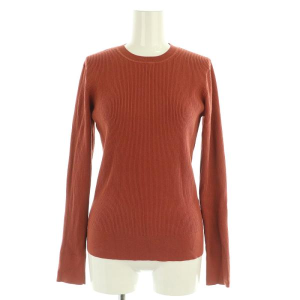 ワンオブマイン 1_OF MINE リブ クルーネック プルオーバー ニット カットソー 長袖 レッド /MY ■OS レディース【表記サイズ】表記なし【実寸サイズ】肩幅：35cm　身幅：39cm　着丈：54cm　袖丈：58cm　　【素材】...