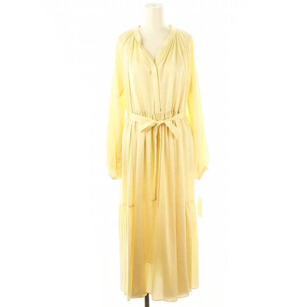 グレースコンチネンタル 24AW シルキーカフタンワンピース ノーカラースキッパー インナー付き 36 生成り /MI ■OS レディース【ブランド】グレースコンチネンタル GRACE CONTINENTAL【表記サイズ】36【実寸サイズ】...