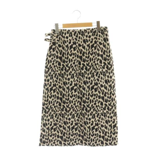 ワンデルング WANDERUNG レオパードジャガードスカート タイトスカート ロング ONE ライトベージュ 茶色 黒 /ES ■OS ■SH レディース【表記サイズ】ONE【実寸サイズ】ウエスト：68cm　ヒップ：約100cm　スカート...