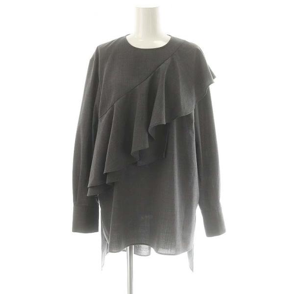 アドーア ADORE 25SS ハイツイストトロピカルブラウス チュニック 38 チャコールグレー /MI ■OS レディース【ブランド】アドーア ADORE【表記サイズ】38【実寸サイズ】肩幅：42.5cm　身幅：53cm　着丈：67.5...