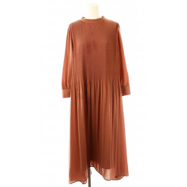 トルディア TRUDEA プリーツワンピース マキシ ロング 長袖 9 ピンク /AT ■OS レディース【表記サイズ】9【実寸サイズ】肩幅：35cm　身幅：45cm　袖丈：49cm　総丈：118cm　　【素材】表地 ポリエステル　裏地 ポ...