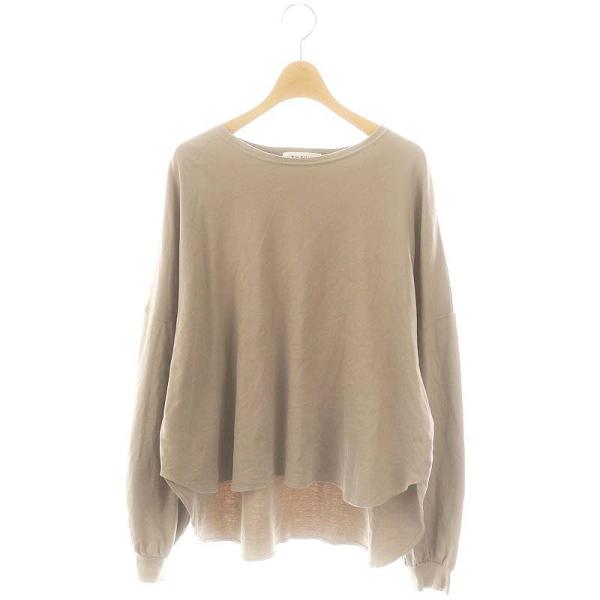 イーバイエクラ E by ?clat ロングスリーブTシャツ チュニック カットソー F 茶 /MI ■OS レディース【表記サイズ】F【実寸サイズ】身幅：62cm　着丈：57.5-68cm　ゆき丈：85.5cm　　【素材】綿【色】茶【状態...