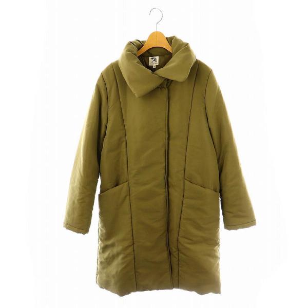 アーノルドパーマー Arnold Palmer 中綿コート ロング スタンドカラー 3 カーキ /AT ■OS レディース【ブランド】アーノルドパーマー Arnold Palmer【表記サイズ】3【実寸サイズ】肩幅：40cm　身幅：51cm...
