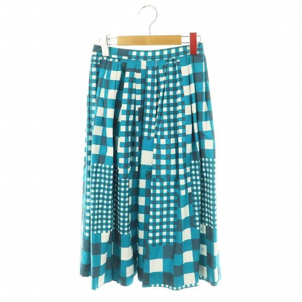 ハウスオブホランド House of Holland コットンチェックタックスカート ロング US6 グリーン /HK ■OS ■SH レディース【表記サイズ】US6【実寸サイズ】ウエスト：60cm　ヒップ：90cm　スカート丈：70cm　...