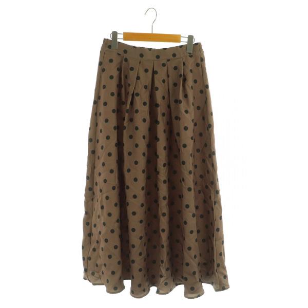 ナイスクラップ NICE CLAUP EVERY.VERY 23SS ドット柄 ロングスカート フレア タック F ブラウン /MY ■OS レディース【ブランド】ナイスクラップ NICE CLAUP【表記サイズ】F【実寸サイズ】ウエスト：...