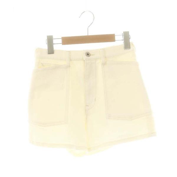 ケンゾー KENZO ロゴパッチ デニムショートパンツ US26 オフホワイト FD52DS2246D2 /DF ■OS ■SH レディース【ブランド】ケンゾー KENZO【表記サイズ】US26【実寸サイズ】ウエスト：64cm　もも幅：30...