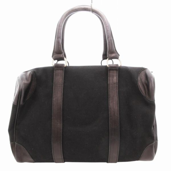 ヴァネッサブリューノ Vanessa bruno ハンドバッグ トート キャンバス レザー 黒 ブラック /GV レディース【ブランド】ヴァネッサブリューノ Vanessa bruno【実寸サイズ】持ち手の長さ：約28cm　ヨコ：約28cm...