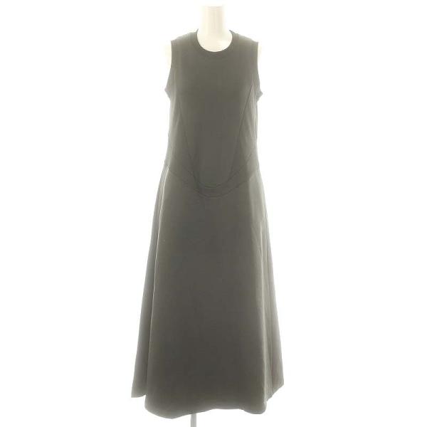 未使用品 オルブレス ORU Bless ノースリーブ リブ 切替 ワンピース 裏起毛 S ダークグリーン /MI ■OS レディース【表記サイズ】S【実寸サイズ】身幅：38.5cm　総丈：124cm　　【素材】表地：ナイロン 綿　別布：ナ...