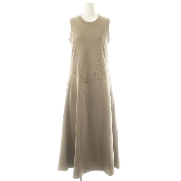 未使用品 オルブレス ORU Bless ノースリーブ リブ 切替 ワンピース 裏起毛 S 茶 /MI ■OS レディース【表記サイズ】S【実寸サイズ】身幅：40cm　総丈：119.5cm　　【素材】表地：ナイロン 綿　別布：ナイロン ポリ...