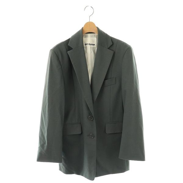 スライ SLYZ 23AW WOOL MIX TAILOR テーラードジャケット Ｆ グレー /SS ■OS レディース【ブランド】スライ SLYZ【表記サイズ】F【実寸サイズ】肩幅：約45cm　身幅：約52cm　着丈：約75cm　袖丈：約...