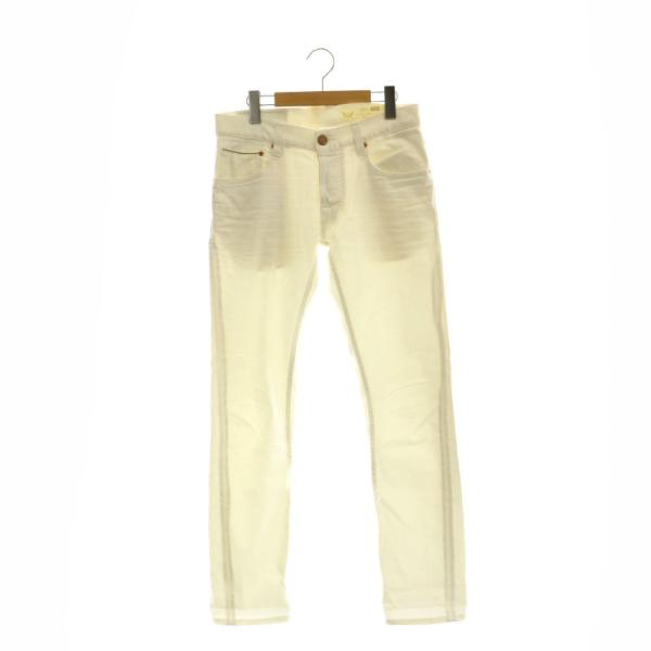 ケアレーベル Cara Label ホワイトパンツ テーパード ボタンフライ 29 ホワイト JAZZ311 /HK ■OS ■AD メンズ【表記サイズ】29【実寸サイズ】ウエスト：78cm　もも幅：24.5cm　裾幅：17.5cm　股上：...