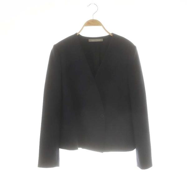 セオリーリュクス theory luxe Cosimo Adanel ジャケット ノーカラー カラーレス 38 ネイビー /DF ■OS レディース【ブランド】セオリーリュクス theory luxe【表記サイズ】38【実寸サイズ】肩幅：3...
