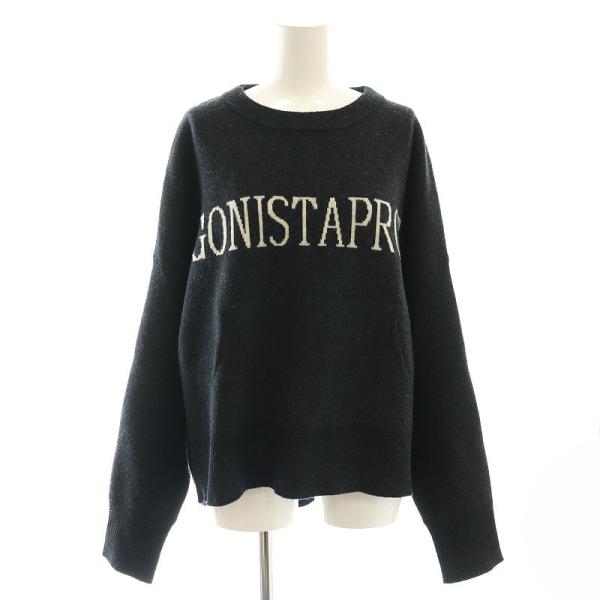 プロタゴニスタ PROTAGONISTA JOURNAL STANDARD LESSAGE別注 近年モデル インターシャ ニット セーター 長袖 F ブラック レディース【表記サイズ】F【実寸サイズ】肩幅：68cm　身幅：64cm　着丈：6...