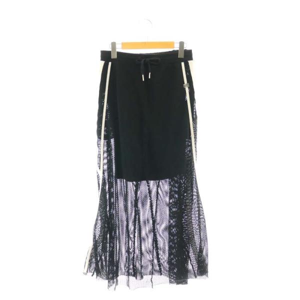 メゾンスペシャル MAISON SPECIAL 24SS Side Line Mesh Skirt スカート フレア ロング F ブラック /HK ■OS レディース【ブランド】メゾンスペシャル MAISON SPECIAL【表記サイズ】F...