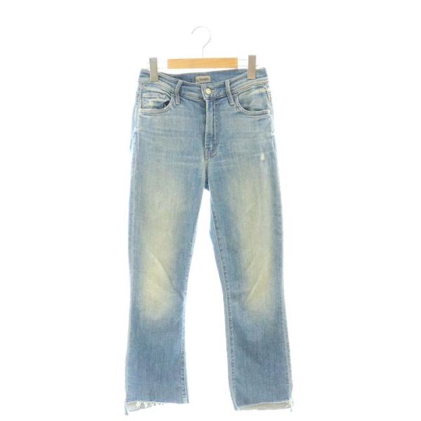 マザー mother THE INSIDER CROP STEP FRAY デニムパンツ ジーンズ カットオフ 24 紺 ネイビー /AT ■OS レディース【ブランド】マザー mother【表記サイズ】24【実寸サイズ】ウエスト：66cm...