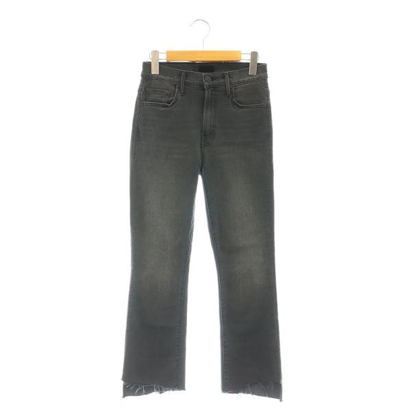 マザー mother THE INSIDER CROP STEP FRAY デニムパンツ ジーンズ カットオフ 24 黒 ブラック /AT ■OS レディース【ブランド】マザー mother【表記サイズ】24【実寸サイズ】ウエスト：66cm...