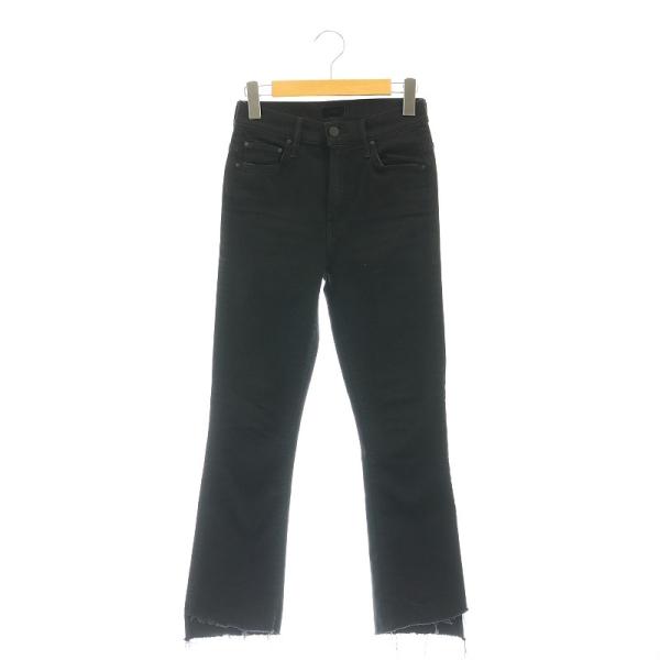 マザー mother THE INSIDER CROP STEP FRAY デニムパンツ ジーンズ カットオフ 24 黒 ブラック /AT ■OS レディース【ブランド】マザー mother【表記サイズ】24【実寸サイズ】ウエスト：62cm...