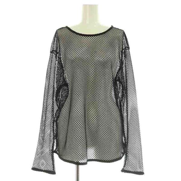 フリーズマート Free's Mart 24AW メッシュロングTシャツ 長袖 オーバーサイズ FR ブラック /MY ■OS レディース【ブランド】フリーズマート Free's Mart【表記サイズ】FR【実寸サイズ】身幅：56cm　着丈...