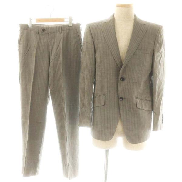 インヘイルエクスヘイル INHALE EXHALE セットアップ ストライプジャケット テーラード パンツ スーツ 165AB 170A グレー /HK ■OS ■SH メンズ【表記サイズ】ジャケット 165ABパンツ 170A【実寸サイズ...
