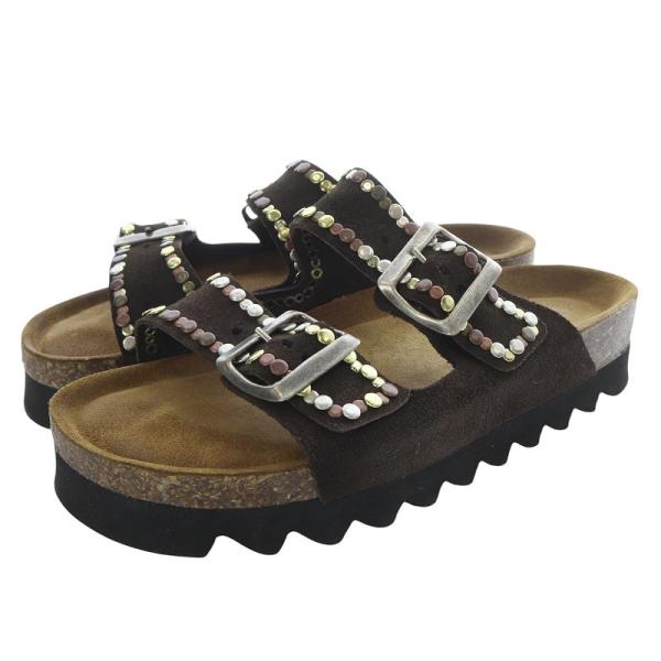 ポストアンドコー POST＆CO 24SS 2BELT SANDALS サンダル journal standard luxe取扱い 38 茶 ブラウン /SR51 レディース【表記サイズ】38（約24.5cm）【実寸サイズ】最大幅：9.5c...